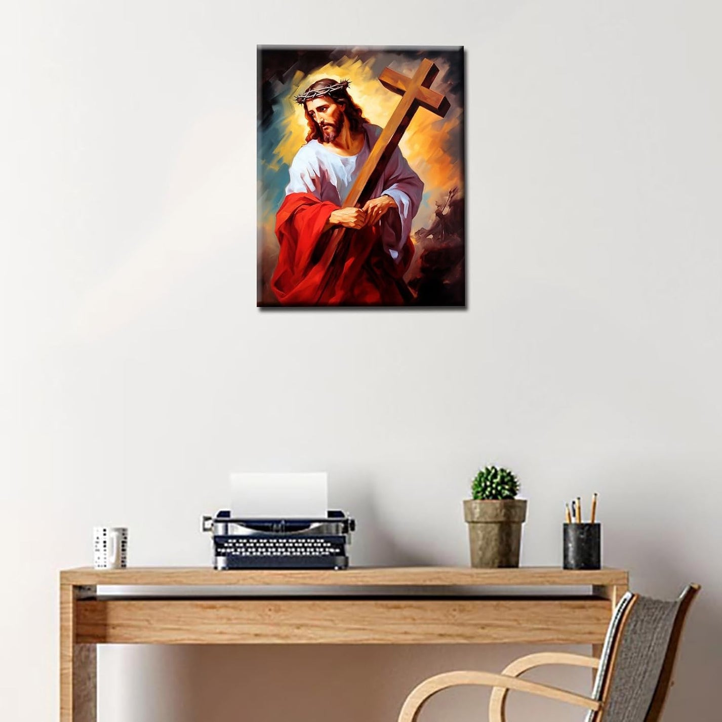 Jesus Holding the Cross Paint by Numbers – Tucocoo