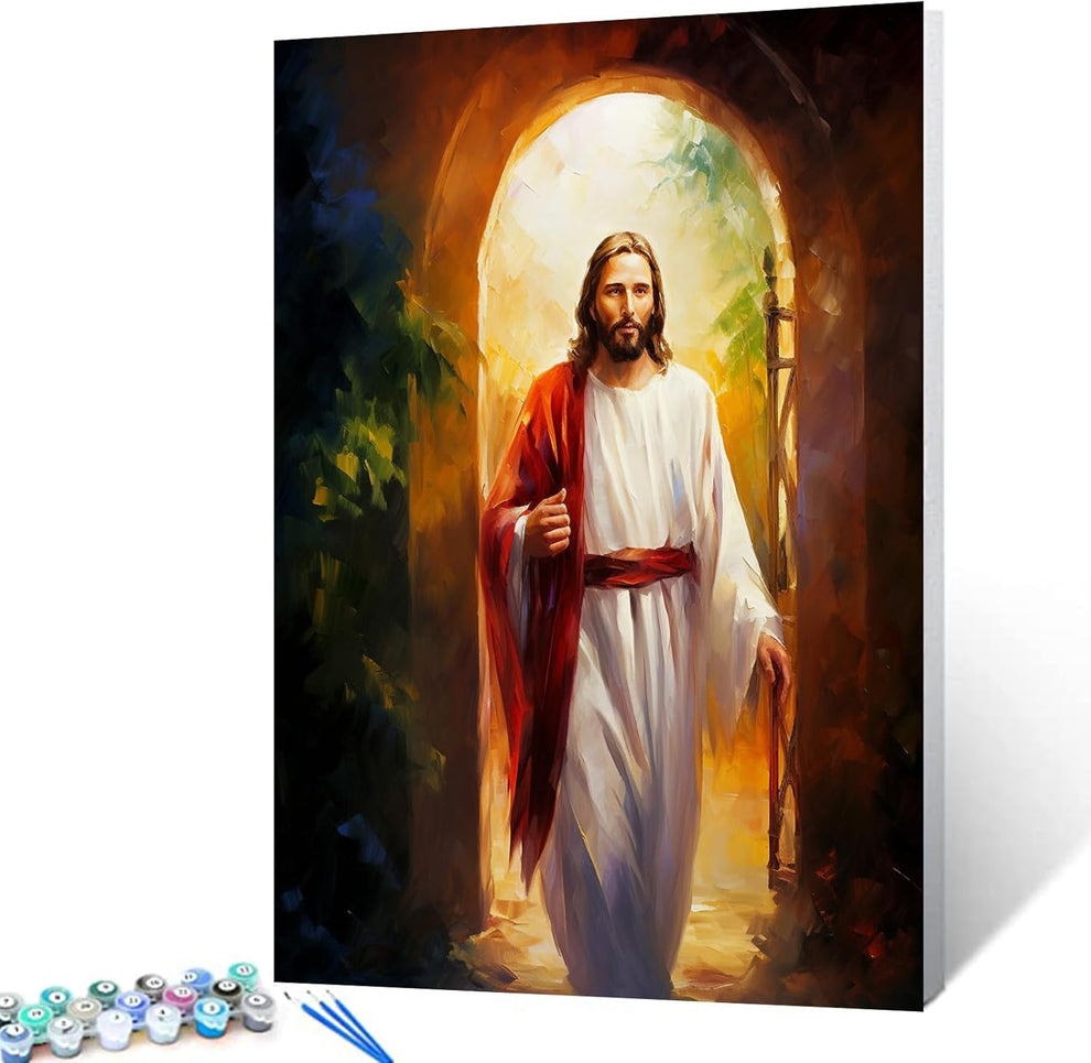 Jesus in the Door Paint by Numbers – Tucocoo