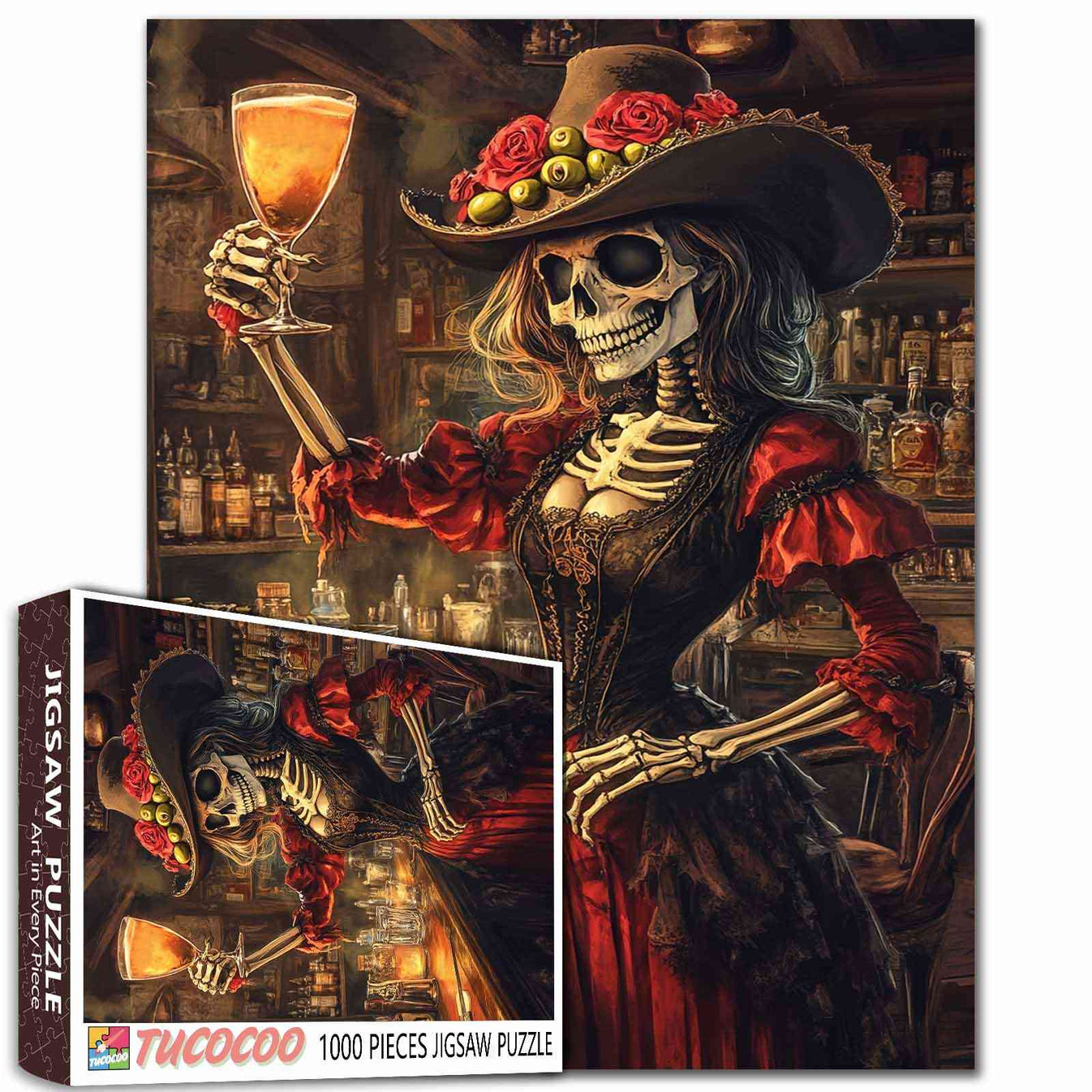Skeleton Toast Celebration Jigsaw Puzzle – Tucocoo