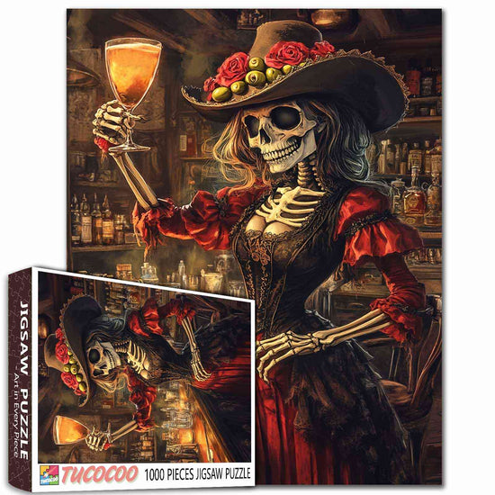 Skeleton Toast Celebration Jigsaw Puzzle – Tucocoo