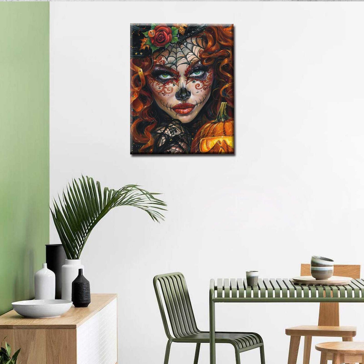 Enchanting Red-Haired Skull Woman Paint by Numbers – Tucocoo