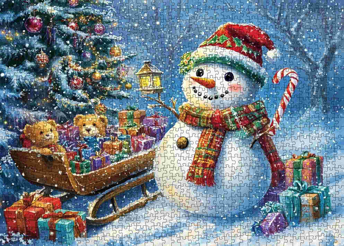 Snowman’s Gift Parade Jigsaw Puzzle – Tucocoo