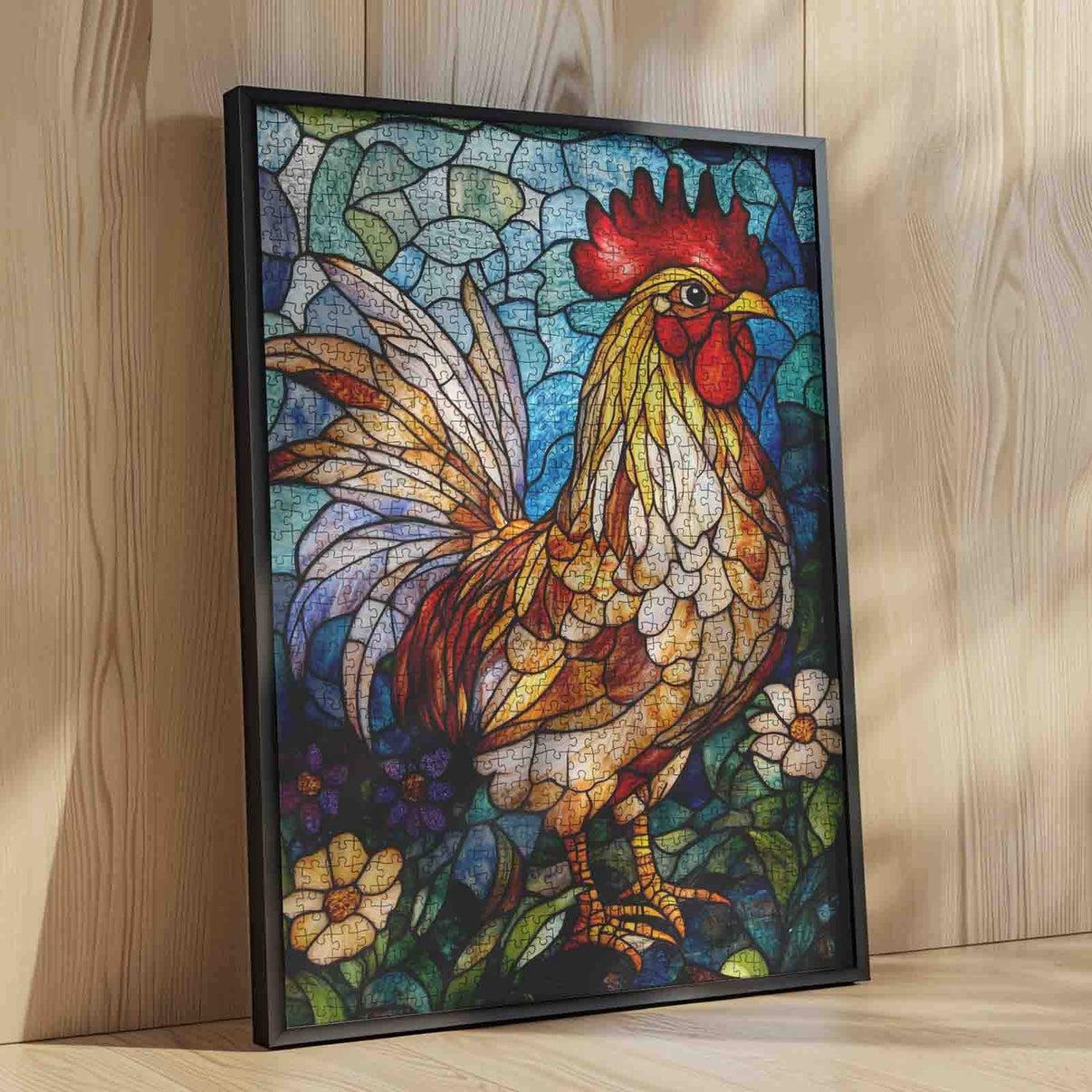 Stained Glass Rooster Jigsaw Puzzle – Tucocoo
