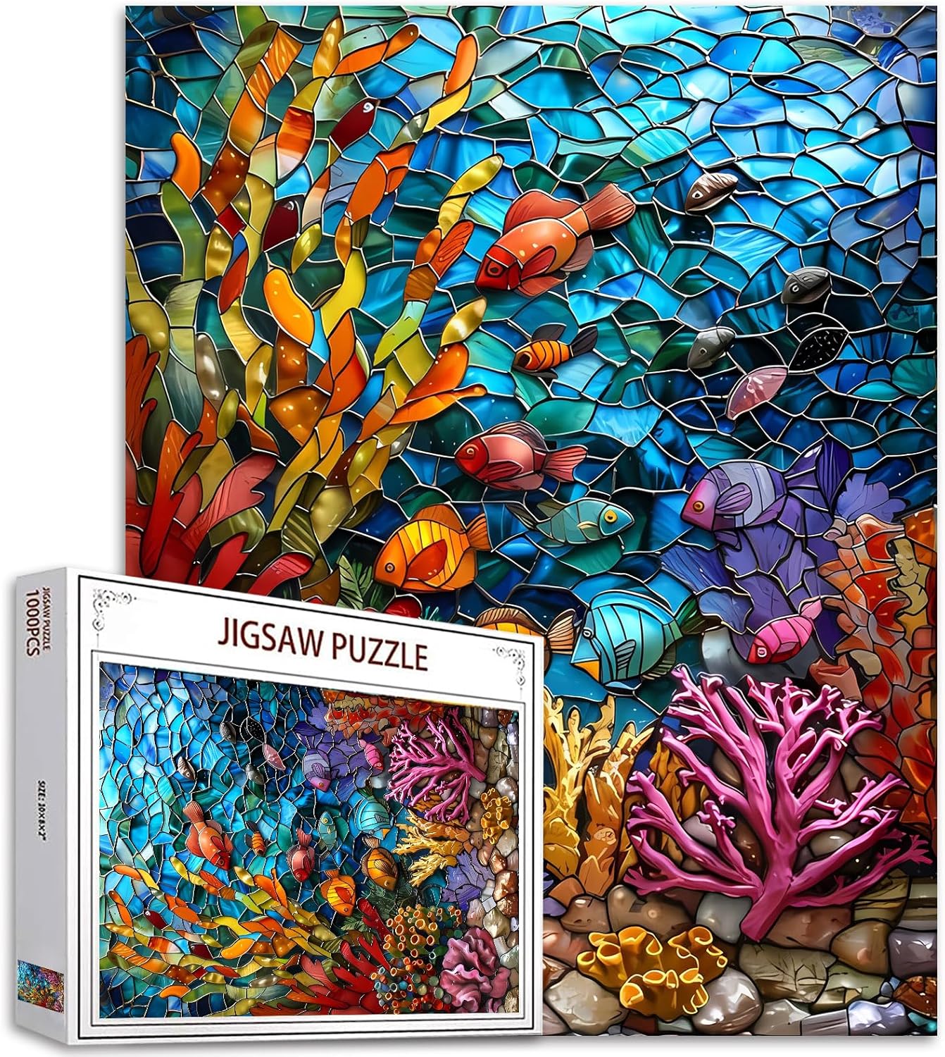 Underwater World Stained Glass Jigsaw Puzzles – Tucocoo