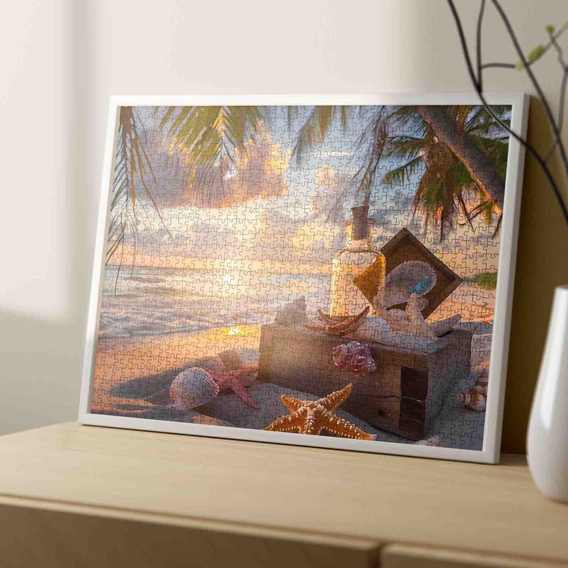 Tropical Beach Sunset Jigsaw Puzzle – Tucocoo