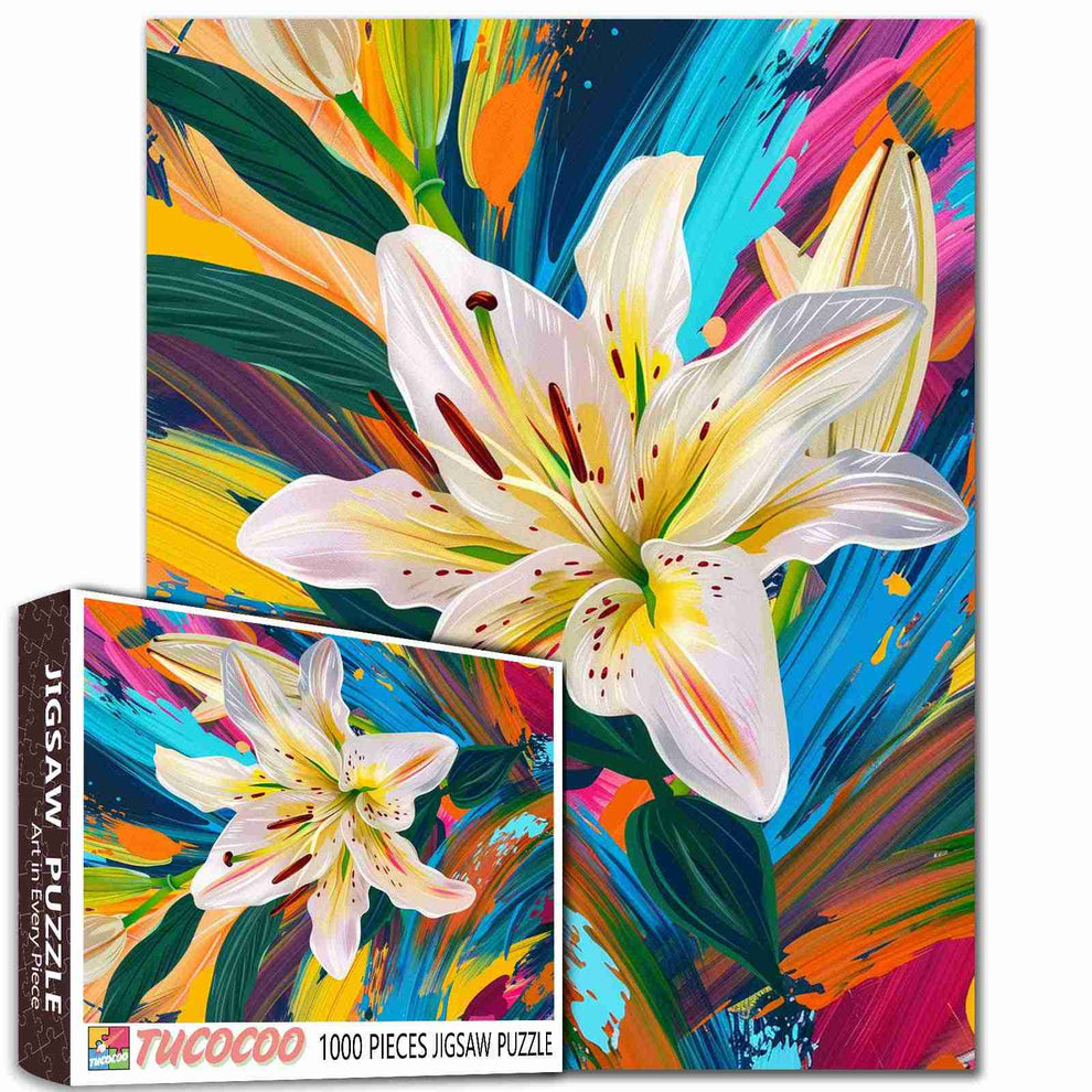 Vivid Lily Bloom Jigsaw Puzzle – Tucocoo