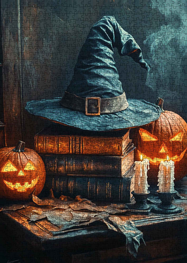 Witch Hat Pumpkin Magic Jigsaw Puzzle – Tucocoo