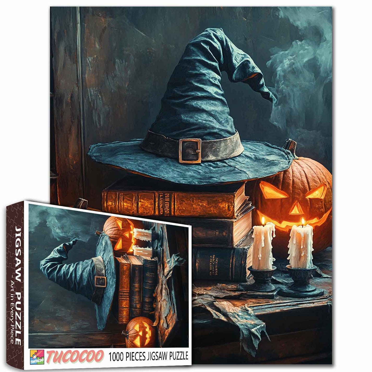 Witch Hat Pumpkin Magic Jigsaw Puzzle – Tucocoo
