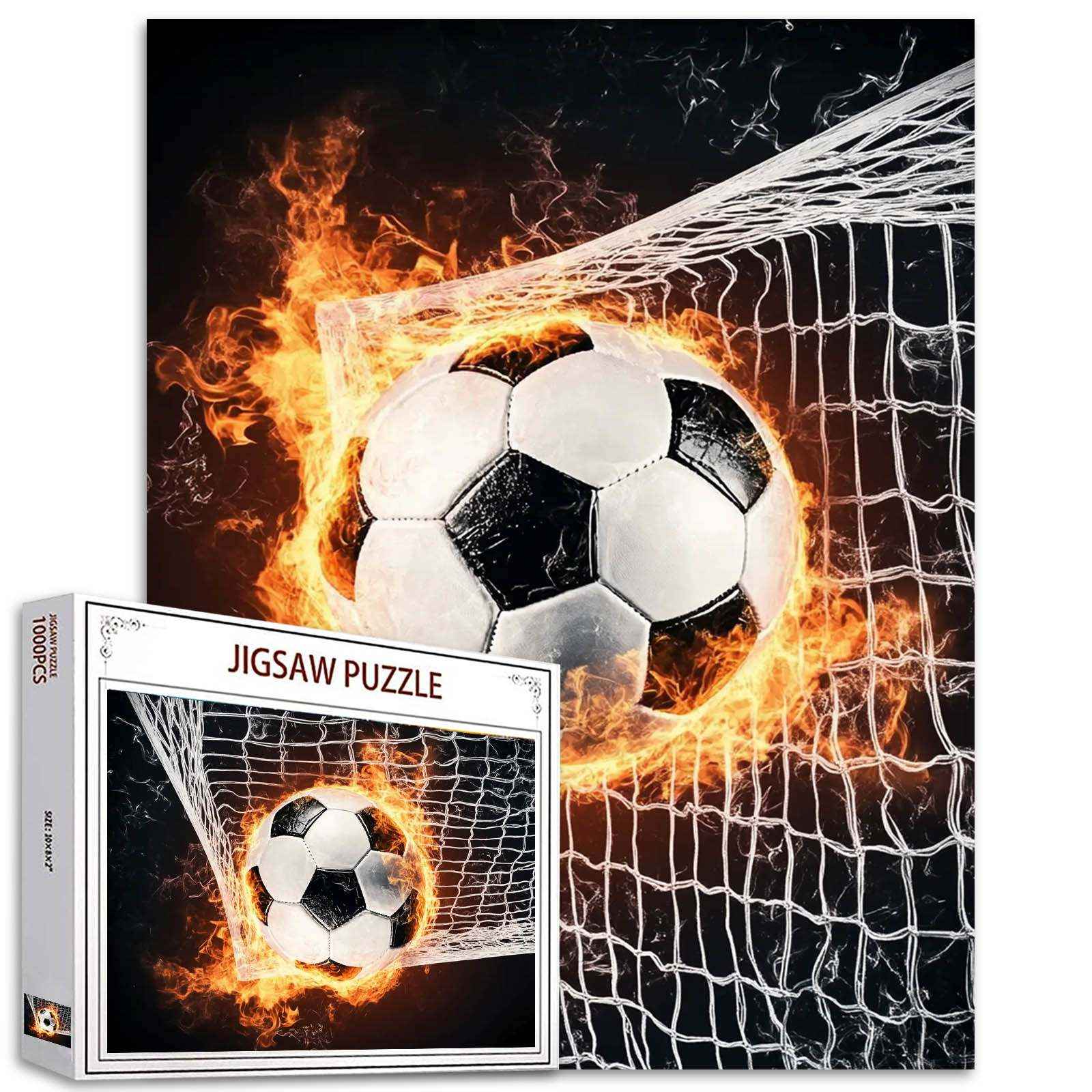 Fiery Soccer Goal Sport Jigsaw Puzzles – Tucocoo