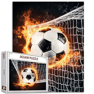 Fiery Soccer Goal Sport Jigsaw Puzzles – Tucocoo