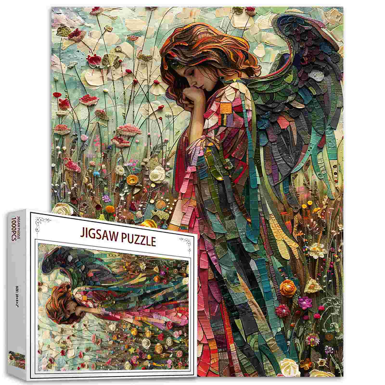 Graceful Angel Stained Glass Jigsaw Puzzle – Tucocoo