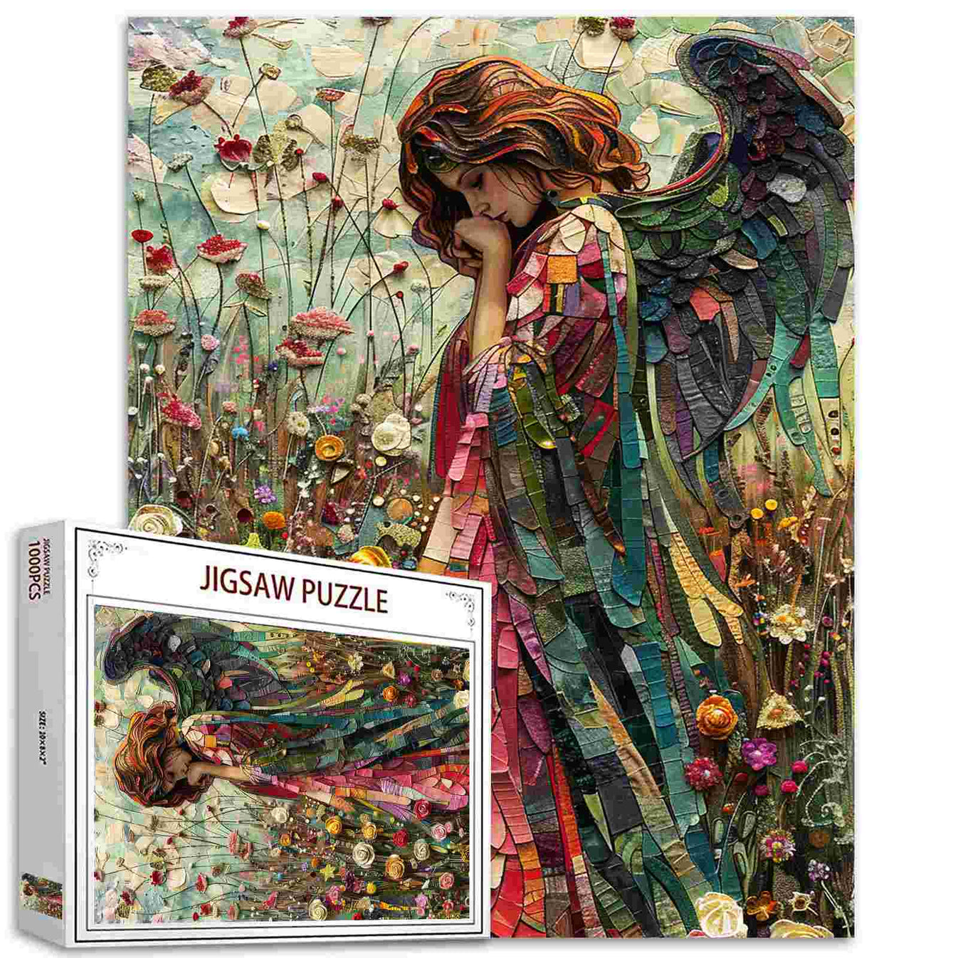 Graceful Angel Stained Glass Jigsaw Puzzle – Tucocoo