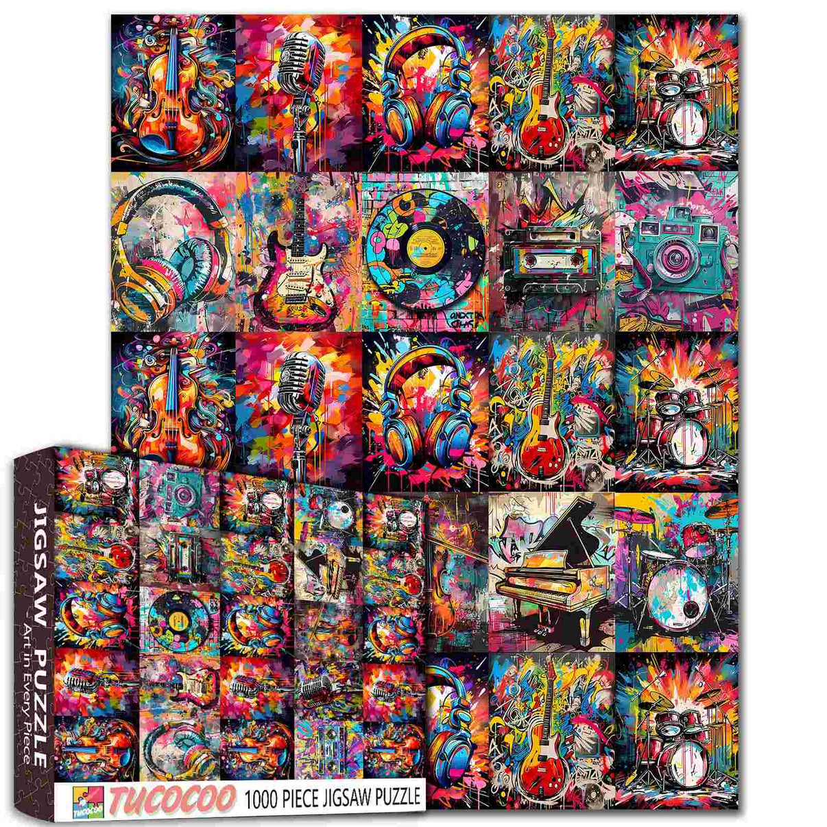 Graffiti Music Instruments Jigsaw Puzzle – Tucocoo