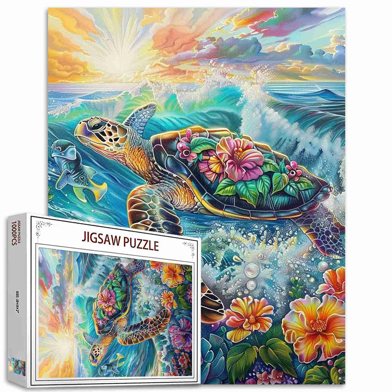 Tropical Sea Turtle Jigsaw Puzzle – Tucocoo
